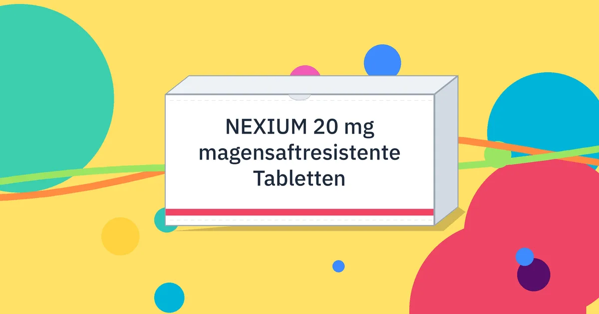 Symbolbild: Packung mit der Aufschrift NEXIUM 20 mg magensaftresistente Tabletten (PZN 09713233) – Verfügbarkeit und Bezug in Apotheken in Frankfurt am Main