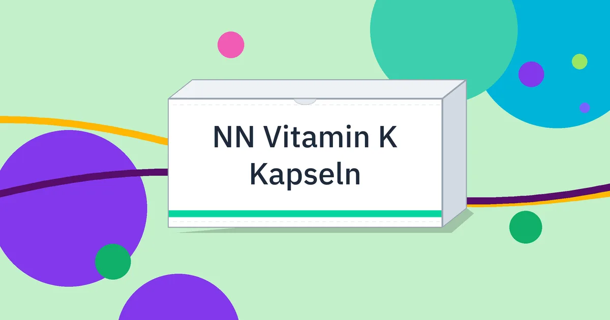 Symbolbild: Packung mit der Aufschrift NN Vitamin K Kapseln (PZN 15321810) – Verfügbarkeit und Bezug in Apotheken in Frankfurt am Main