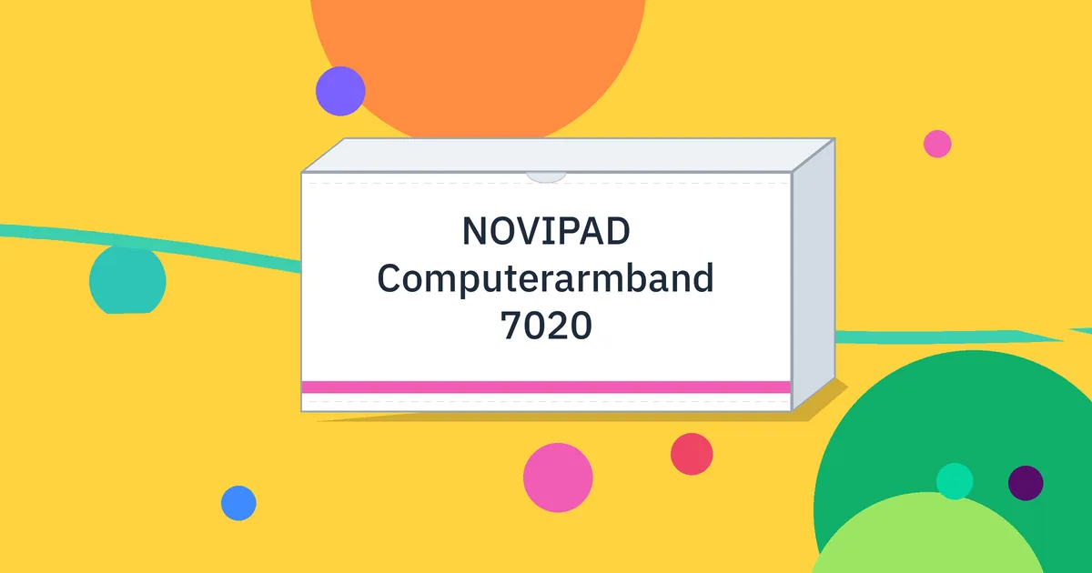 Symbolbild: Packung mit der Aufschrift NOVIPAD Computerarmband 7020 (PZN 05497235) – Verfügbarkeit und Bezug in Apotheken in Frankfurt am Main
