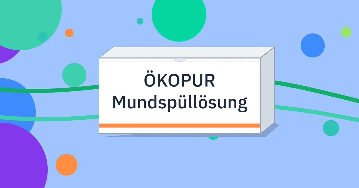 Symbolbild: Packung mit der Aufschrift ÖKOPUR Mundspüllösung (PZN 17146469) – Verfügbarkeit und Bezug in Apotheken in Frankfurt am Main