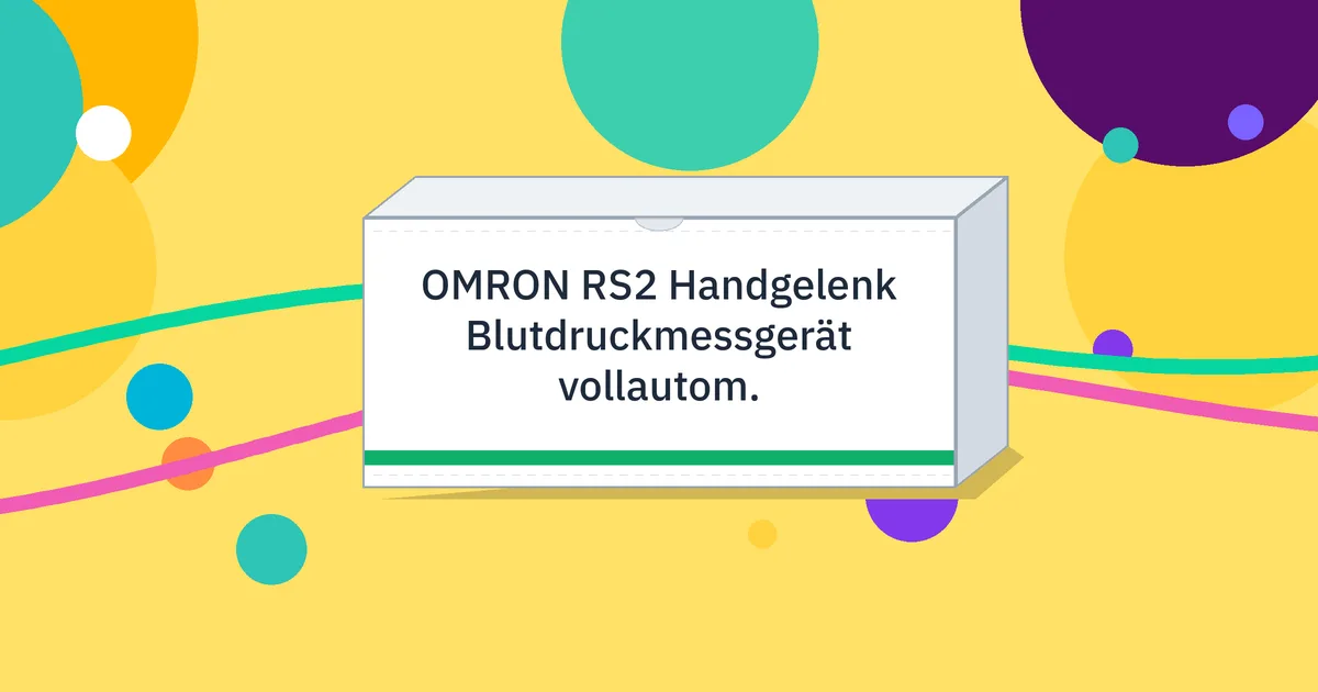 Symbolbild: Packung mit der Aufschrift OMRON RS2 Handgelenk Blutdruckmessgerät vollautom. (PZN 01476182) – Verfügbarkeit und Bezug in Apotheken in Frankfurt am Main