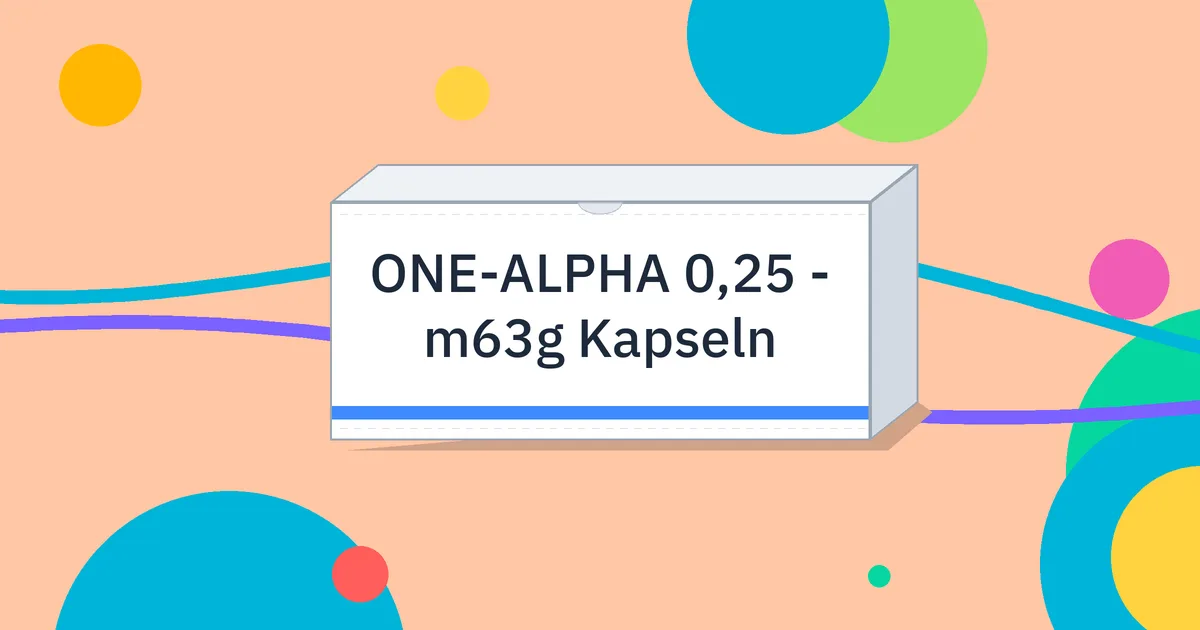 Symbolbild: Packung mit der Aufschrift ONE-ALPHA 0,25 -m63g Kapseln (PZN 02399213) – Verfügbarkeit und Bezug in Apotheken in Frankfurt am Main