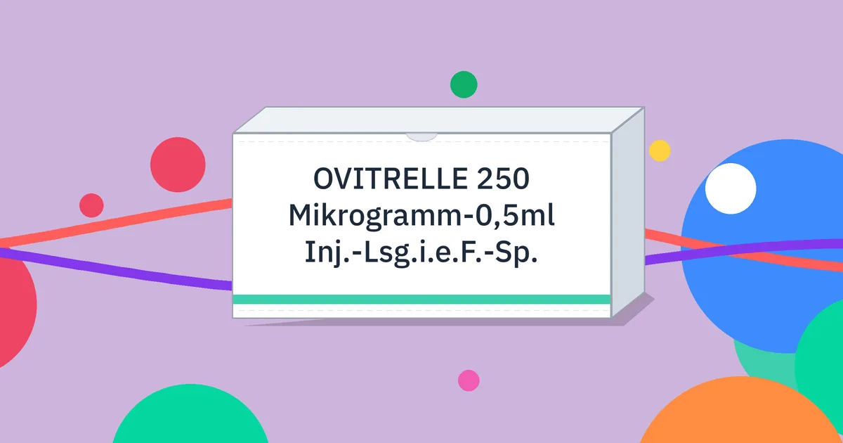 Symbolbild: Packung mit der Aufschrift OVITRELLE 250 Mikrogramm-0,5ml Inj.-Lsg.i.e.F.-Sp. (PZN 19380324) – Verfügbarkeit und Bezug in Apotheken in Frankfurt am Main