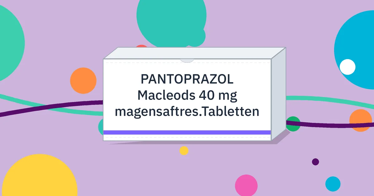 Symbolbild: Packung mit der Aufschrift PANTOPRAZOL Macleods 40 mg magensaftres.Tabletten (PZN 20162495) – Verfügbarkeit und Bezug in Apotheken in Frankfurt am Main