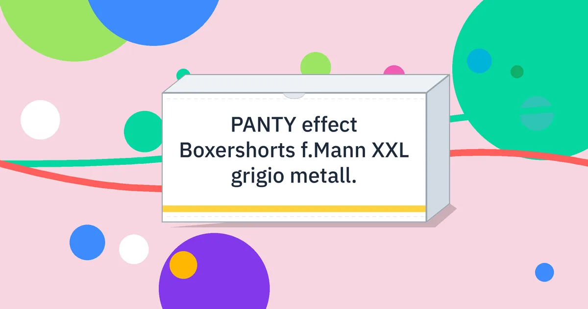Symbolbild: Packung mit der Aufschrift PANTY effect Boxershorts f.Mann XXL grigio metall. (PZN 16193969) – Verfügbarkeit und Bezug in Apotheken in Frankfurt am Main