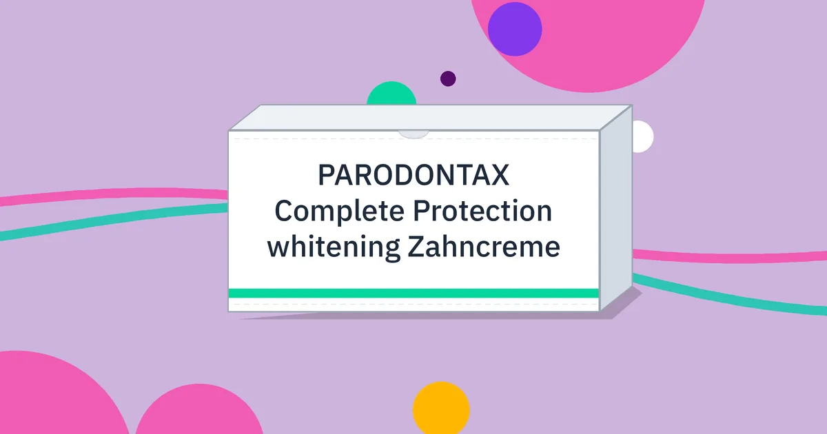 Symbolbild: Packung mit der Aufschrift PARODONTAX Complete Protection whitening Zahncreme (PZN 15877401) – Verfügbarkeit und Bezug in Apotheken in Frankfurt am Main