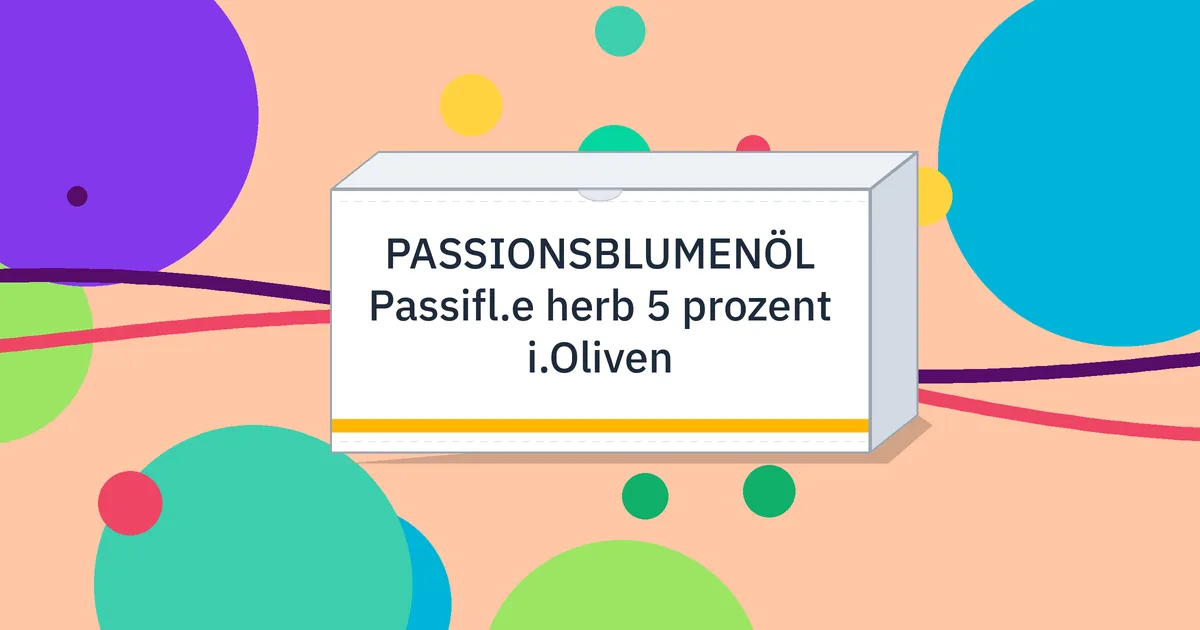 Symbolbild: Packung mit der Aufschrift PASSIONSBLUMENÖL Passifl.e herb 5 prozent i.Oliven (PZN 02467481) – Verfügbarkeit und Bezug in Apotheken in Frankfurt am Main