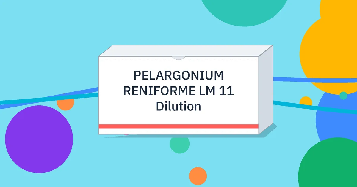 Symbolbild: Packung mit der Aufschrift PELARGONIUM RENIFORME LM 11 Dilution (PZN 13633238) – Verfügbarkeit und Bezug in Apotheken in Frankfurt am Main