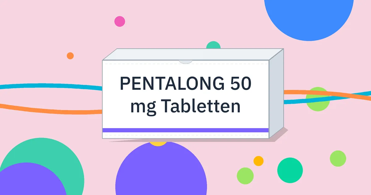 Symbolbild: Packung mit der Aufschrift PENTALONG 50 mg Tabletten (PZN 18827585) – Verfügbarkeit und Bezug in Apotheken in Frankfurt am Main