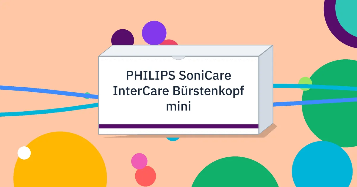 Symbolbild: Packung mit der Aufschrift PHILIPS SoniCare InterCare Bürstenkopf mini (PZN 11380744) – Verfügbarkeit und Bezug in Apotheken in Frankfurt am Main
