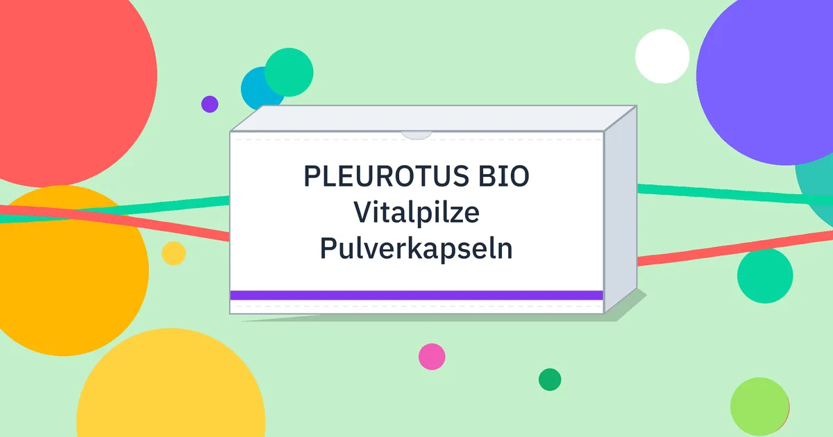 Symbolbild: Packung mit der Aufschrift PLEUROTUS BIO Vitalpilze Pulverkapseln (PZN 10764129) – Verfügbarkeit und Bezug in Apotheken in Frankfurt am Main