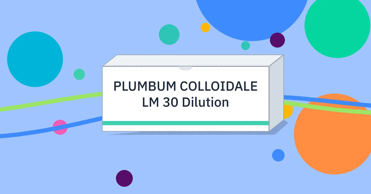 Symbolbild: Packung mit der Aufschrift PLUMBUM COLLOIDALE LM 30 Dilution (PZN 13040449) – Verfügbarkeit und Bezug in Apotheken in Frankfurt am Main