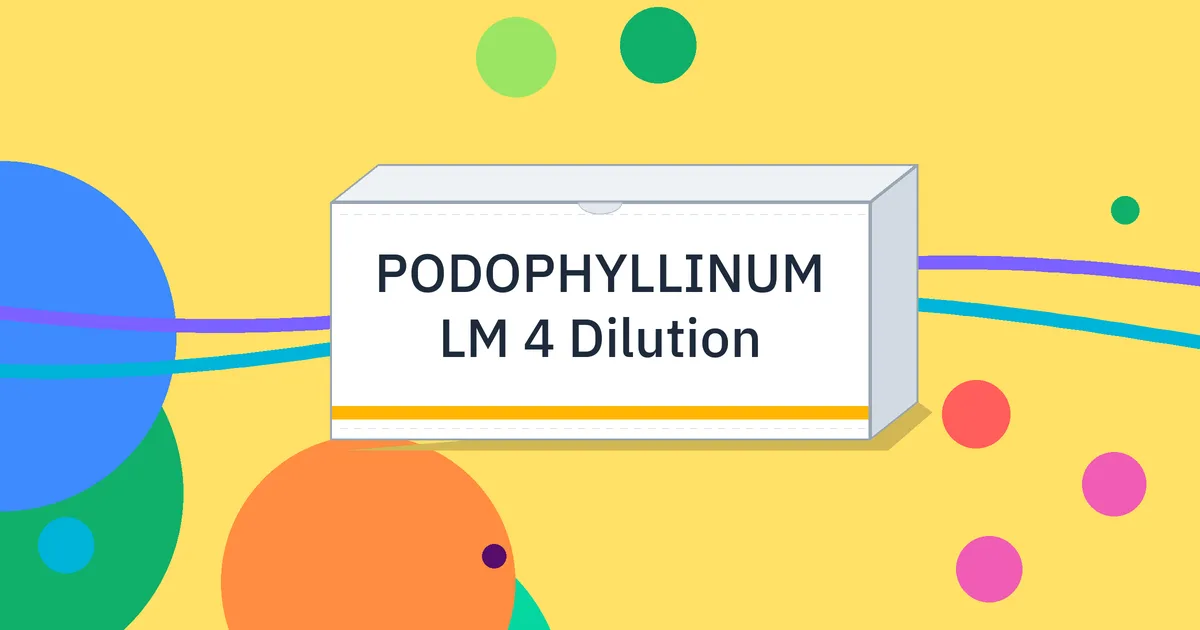 Symbolbild: Packung mit der Aufschrift PODOPHYLLINUM LM 4 Dilution (PZN 13660904) – Verfügbarkeit und Bezug in Apotheken in Frankfurt am Main
