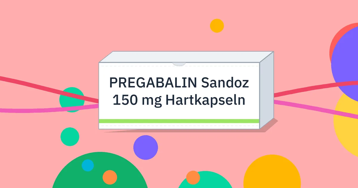 Symbolbild: Packung mit der Aufschrift PREGABALIN Sandoz 150 mg Hartkapseln (PZN 16887146) – Verfügbarkeit und Bezug in Apotheken in Frankfurt am Main