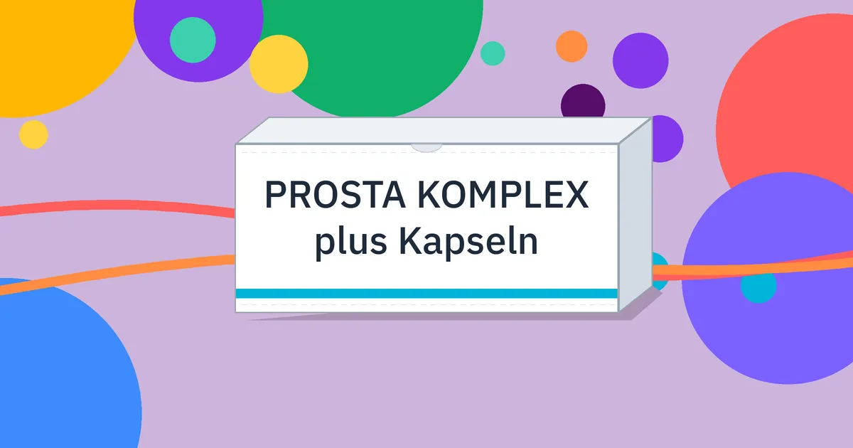 Symbolbild: Packung mit der Aufschrift PROSTA KOMPLEX plus Kapseln (PZN 17614692) – Verfügbarkeit und Bezug in Apotheken in Frankfurt am Main