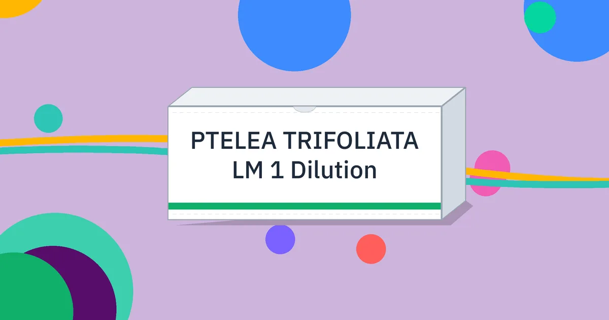Symbolbild: Packung mit der Aufschrift PTELEA TRIFOLIATA LM 1 Dilution (PZN 13670216) – Verfügbarkeit und Bezug in Apotheken in Frankfurt am Main