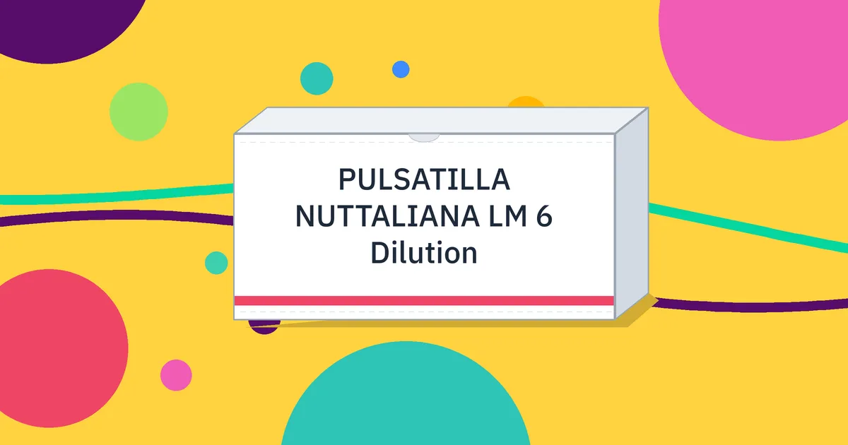 Symbolbild: Packung mit der Aufschrift PULSATILLA NUTTALIANA LM 6 Dilution (PZN 13671256) – Verfügbarkeit und Bezug in Apotheken in Frankfurt am Main