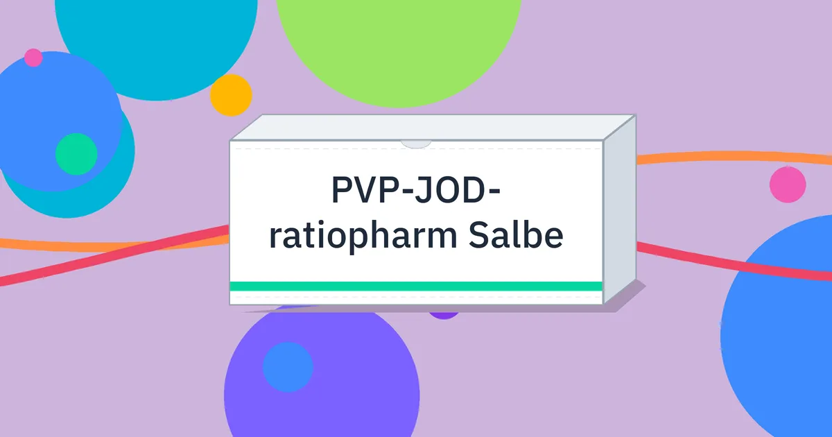 Symbolbild: Packung mit der Aufschrift PVP-JOD-ratiopharm Salbe (PZN 07260425) – Verfügbarkeit und Bezug in Apotheken in Frankfurt am Main