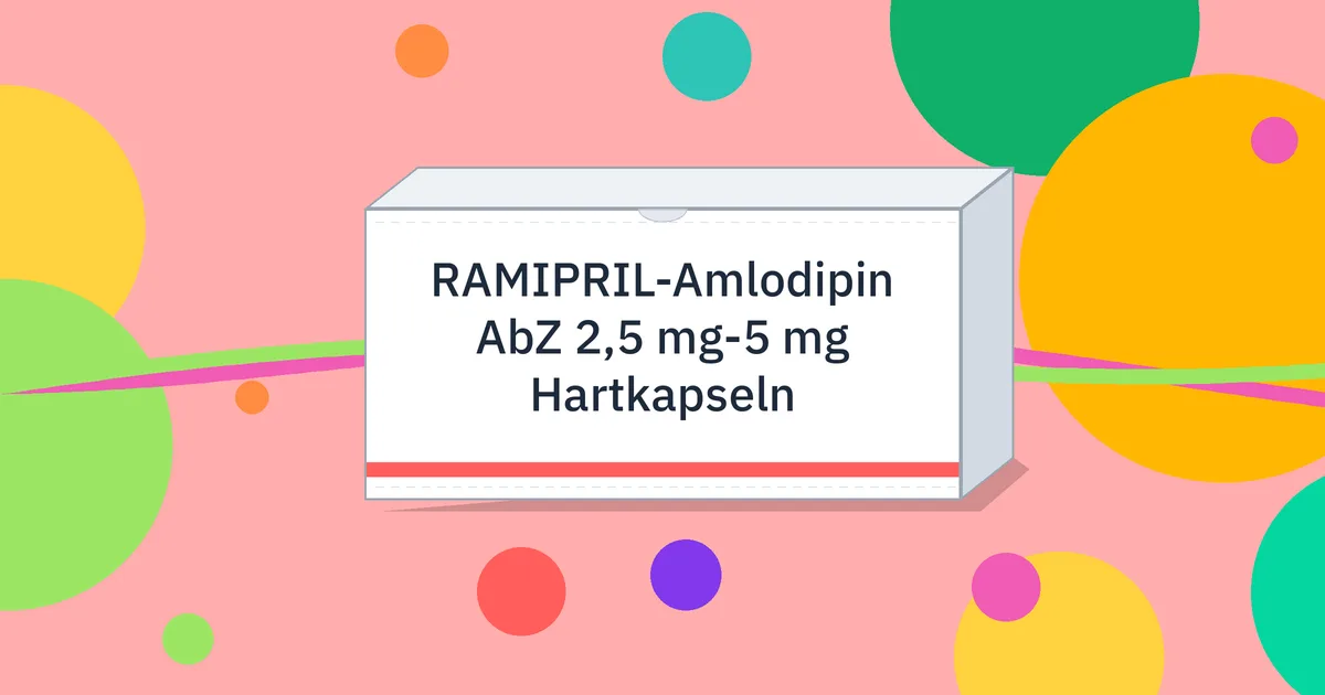Symbolbild: Packung mit der Aufschrift RAMIPRIL-Amlodipin AbZ 2,5 mg-5 mg Hartkapseln (PZN 13578025) – Verfügbarkeit und Bezug in Apotheken in Frankfurt am Main