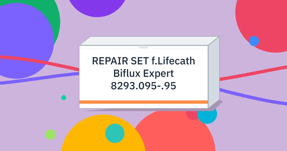 Symbolbild: Packung mit der Aufschrift REPAIR SET f.Lifecath Biflux Expert 8293.095-.95 (PZN 16506144) – Verfügbarkeit und Bezug in Apotheken in Frankfurt am Main