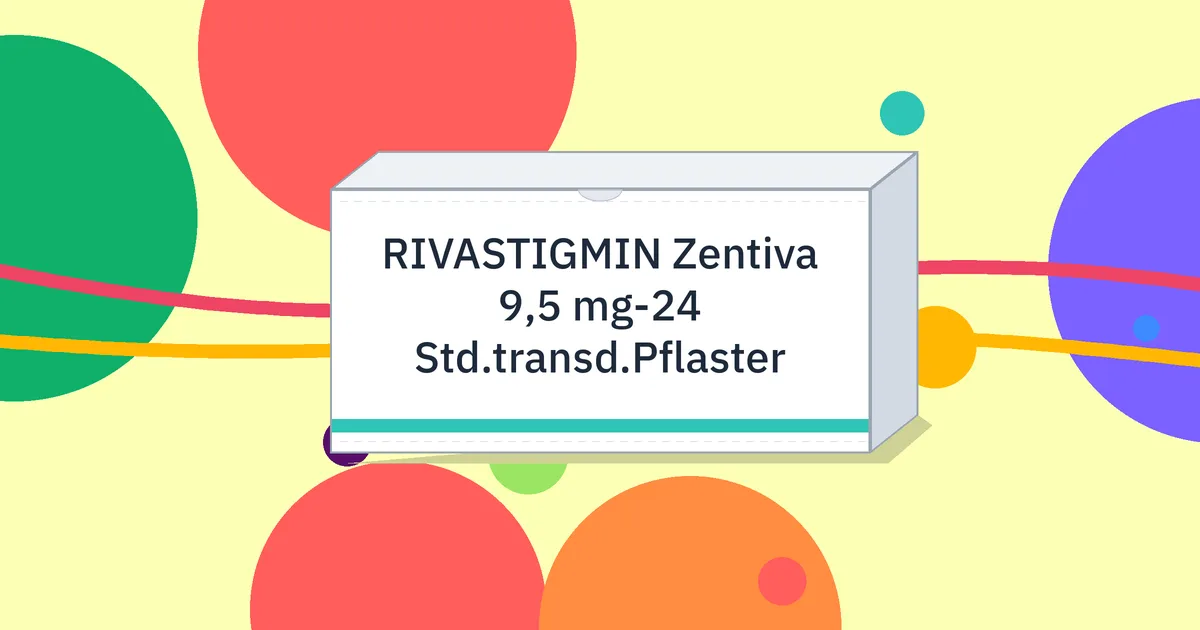 Symbolbild: Packung mit der Aufschrift RIVASTIGMIN Zentiva 9,5 mg-24 Std.transd.Pflaster (PZN 20185987) – Verfügbarkeit und Bezug in Apotheken in Frankfurt am Main