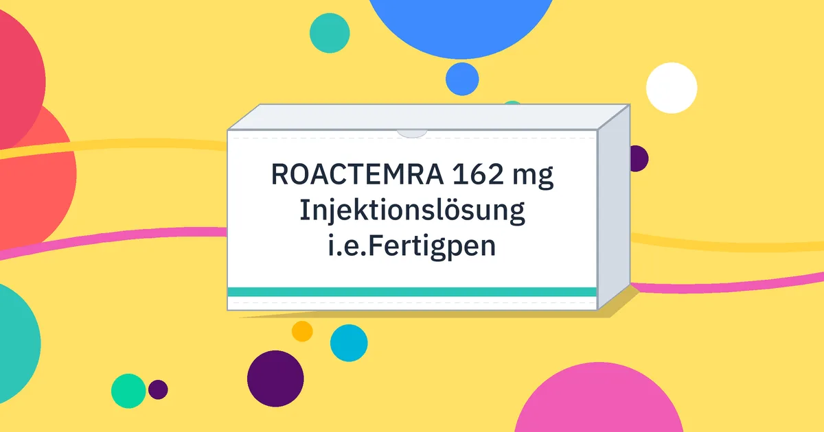 Symbolbild: Packung mit der Aufschrift ROACTEMRA 162 mg Injektionslösung i.e.Fertigpen (PZN 19728402) – Verfügbarkeit und Bezug in Apotheken in Frankfurt am Main