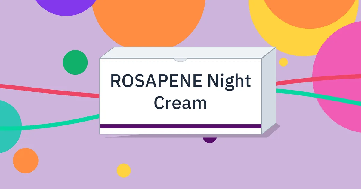 Symbolbild: Packung mit der Aufschrift ROSAPENE Night Cream (PZN 18772884) – Verfügbarkeit und Bezug in Apotheken in Frankfurt am Main