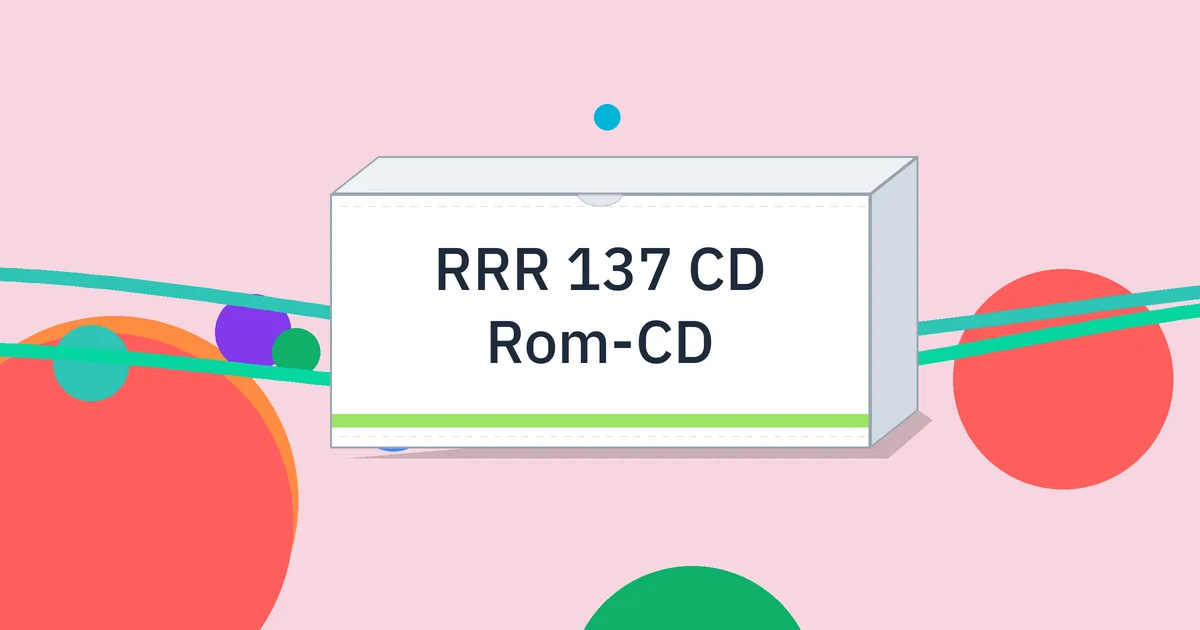 Symbolbild: Packung mit der Aufschrift RRR 137 CD Rom-CD (PZN 05975752) – Verfügbarkeit und Bezug in Apotheken in Frankfurt am Main