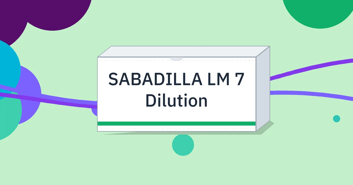 Symbolbild: Packung mit der Aufschrift SABADILLA LM 7 Dilution (PZN 13174517) – Verfügbarkeit und Bezug in Apotheken in Frankfurt am Main