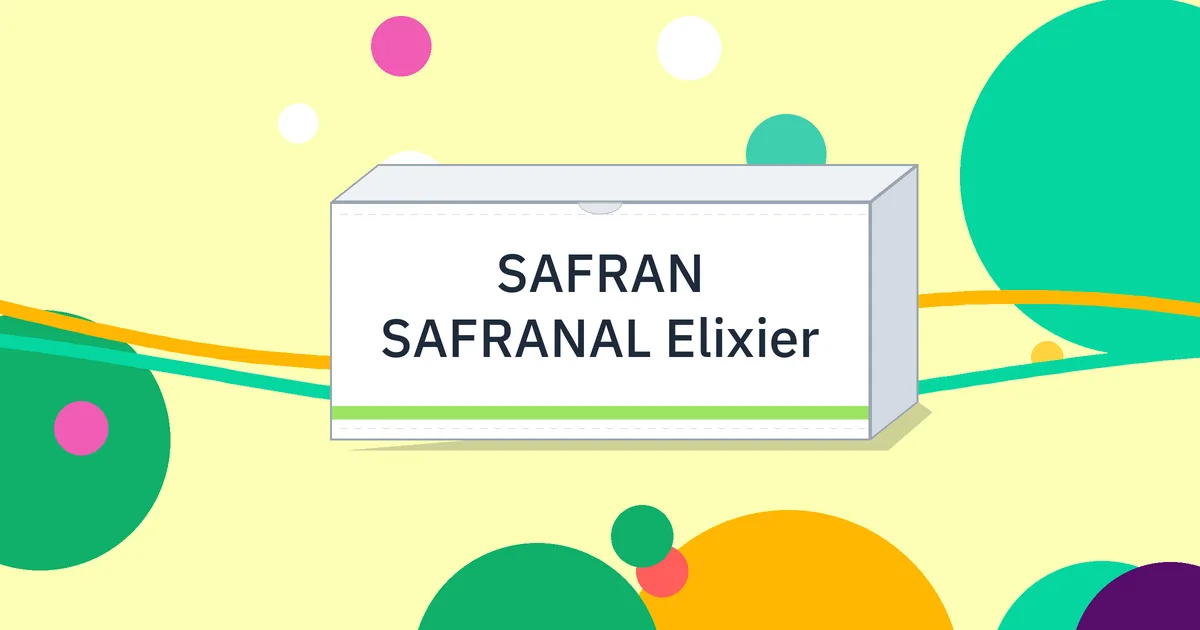 Symbolbild: Packung mit der Aufschrift SAFRAN SAFRANAL Elixier (PZN 15197327) – Verfügbarkeit und Bezug in Apotheken in Frankfurt am Main