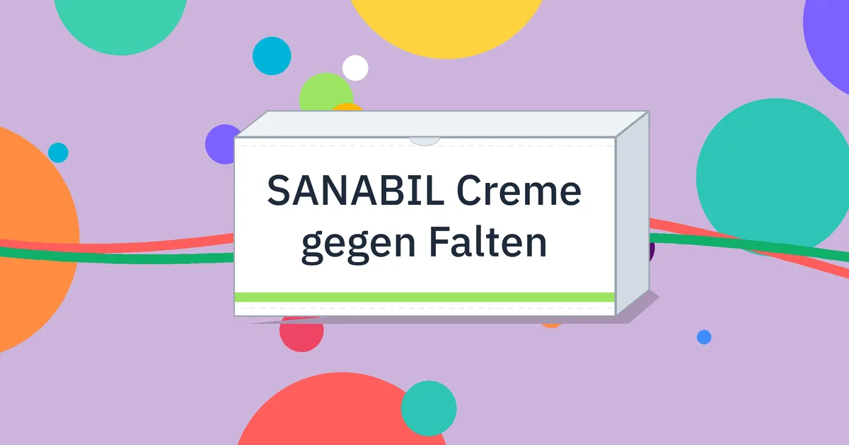 Symbolbild: Packung mit der Aufschrift SANABIL Creme gegen Falten (PZN 02708803) – Verfügbarkeit und Bezug in Apotheken in Frankfurt am Main