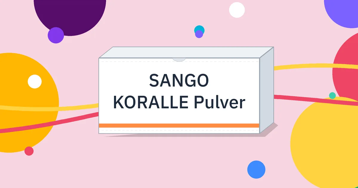 Symbolbild: Packung mit der Aufschrift SANGO KORALLE Pulver (PZN 03090707) – Verfügbarkeit und Bezug in Apotheken in Frankfurt am Main