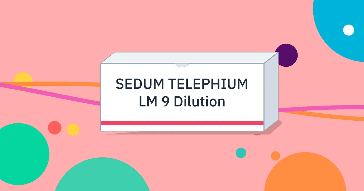 Symbolbild: Packung mit der Aufschrift SEDUM TELEPHIUM LM 9 Dilution (PZN 13693789) – Verfügbarkeit und Bezug in Apotheken in Frankfurt am Main
