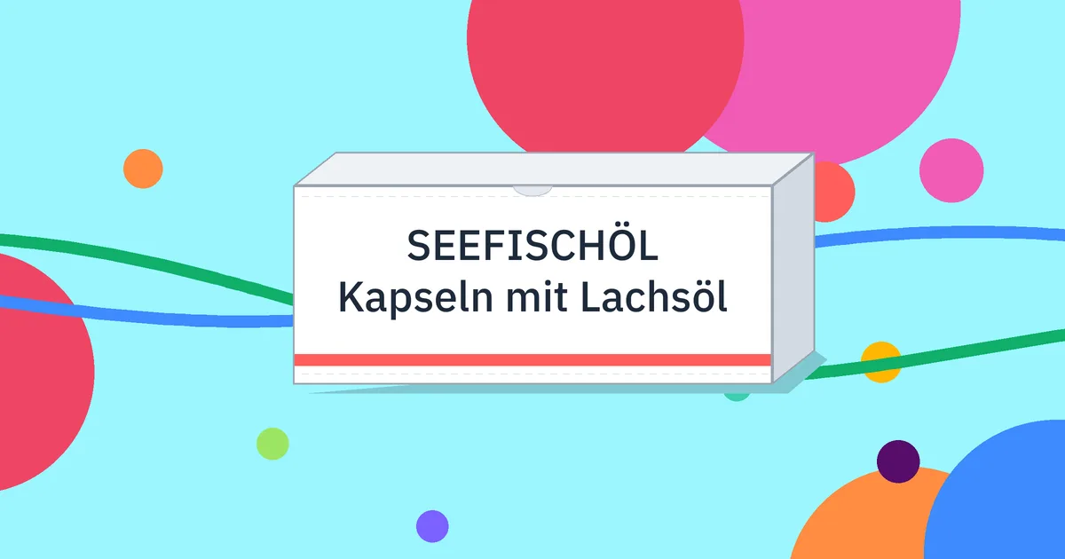 Symbolbild: Packung mit der Aufschrift SEEFISCHÖL Kapseln mit Lachsöl (PZN 11083615) – Verfügbarkeit und Bezug in Apotheken in Frankfurt am Main