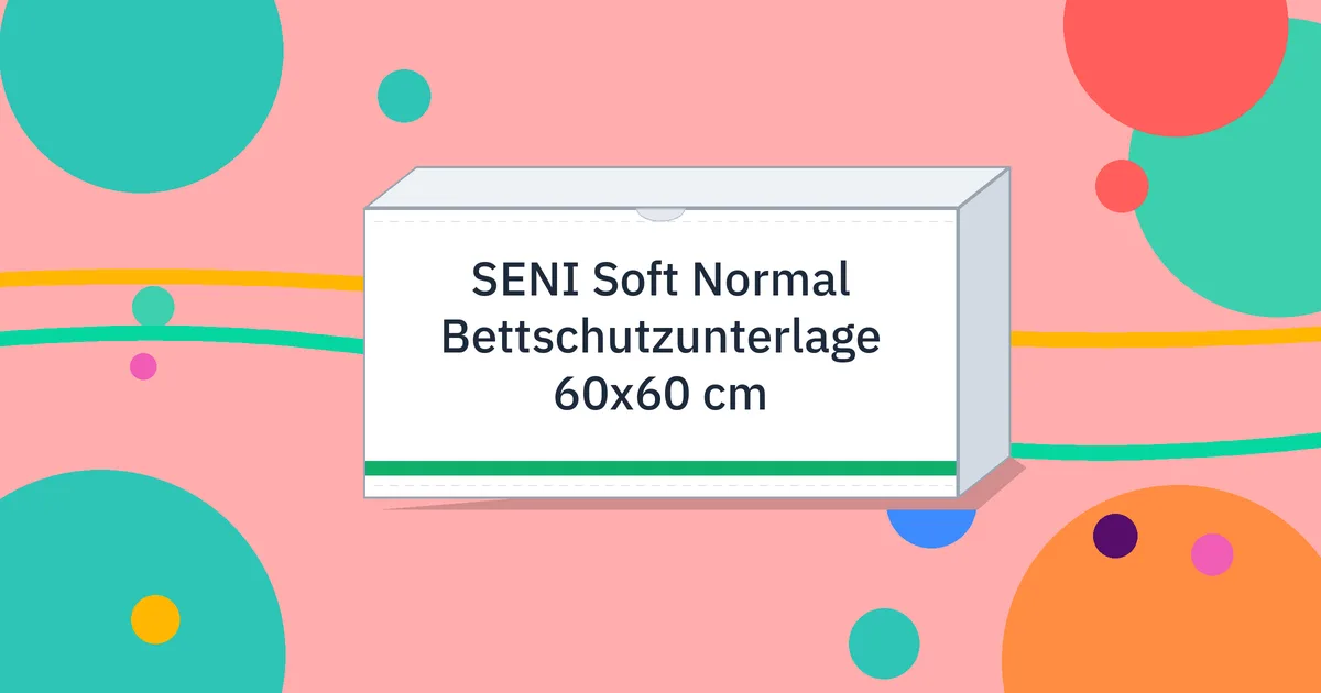 Symbolbild: Packung mit der Aufschrift SENI Soft Normal Bettschutzunterlage 60x60 cm (PZN 13366197) – Verfügbarkeit und Bezug in Apotheken in Frankfurt am Main