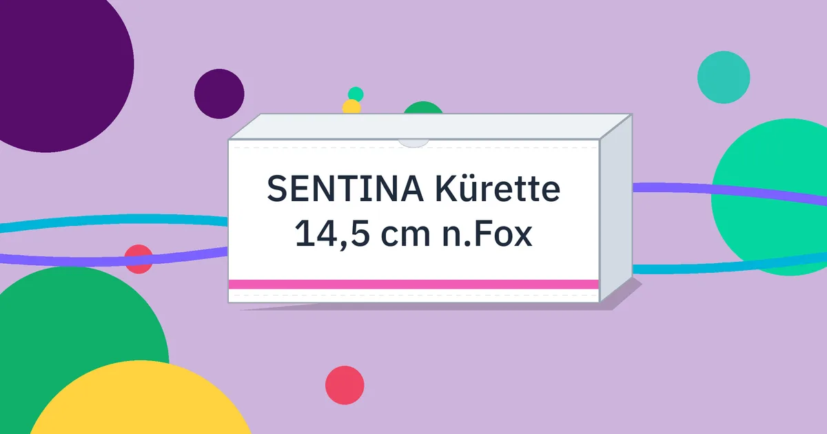 Symbolbild: Packung mit der Aufschrift SENTINA Kürette 14,5 cm n.Fox (PZN 11593144) – Verfügbarkeit und Bezug in Apotheken in Frankfurt am Main