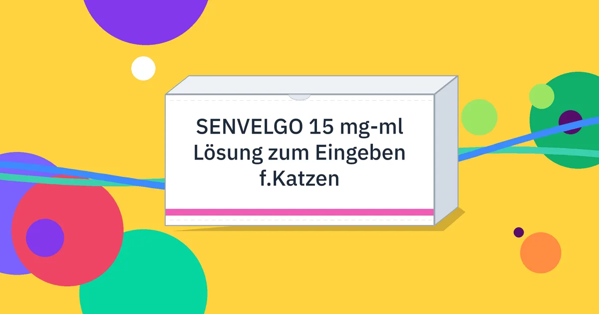 Symbolbild: Packung mit der Aufschrift SENVELGO 15 mg-ml Lösung zum Eingeben f.Katzen (PZN 19640110) – Verfügbarkeit und Bezug in Apotheken in Frankfurt am Main