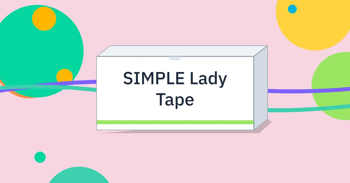 Symbolbild: Packung mit der Aufschrift SIMPLE Lady Tape (PZN 06116123) – Verfügbarkeit und Bezug in Apotheken in Frankfurt am Main