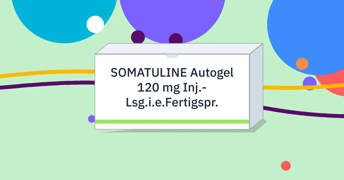 Symbolbild: Packung mit der Aufschrift SOMATULINE Autogel 120 mg Inj.-Lsg.i.e.Fertigspr. (PZN 14170438) – Verfügbarkeit und Bezug in Apotheken in Frankfurt am Main