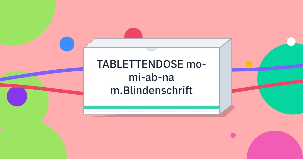 Symbolbild: Packung mit der Aufschrift TABLETTENDOSE mo-mi-ab-na m.Blindenschrift (PZN 01085139) – Verfügbarkeit und Bezug in Apotheken in Frankfurt am Main