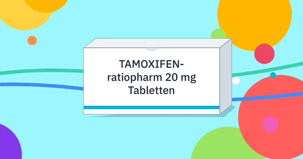 Symbolbild: Packung mit der Aufschrift TAMOXIFEN-ratiopharm 20 mg Tabletten (PZN 03095225) – Verfügbarkeit und Bezug in Apotheken in Frankfurt am Main