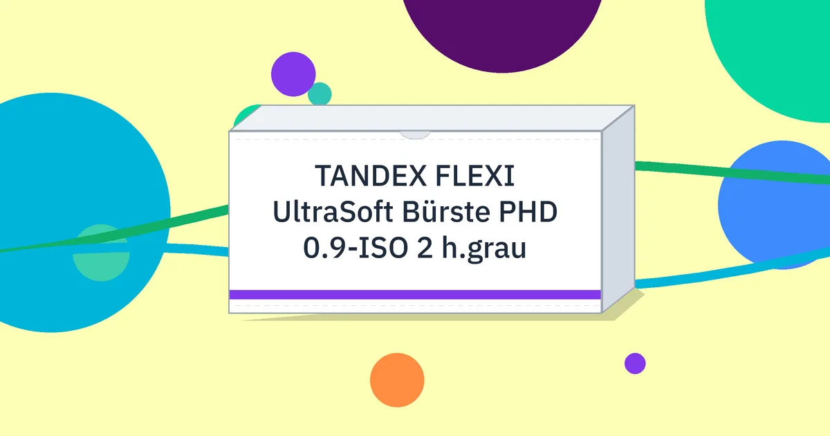 Symbolbild: Packung mit der Aufschrift TANDEX FLEXI UltraSoft Bürste PHD 0.9-ISO 2 h.grau (PZN 16855525) – Verfügbarkeit und Bezug in Apotheken in Frankfurt am Main