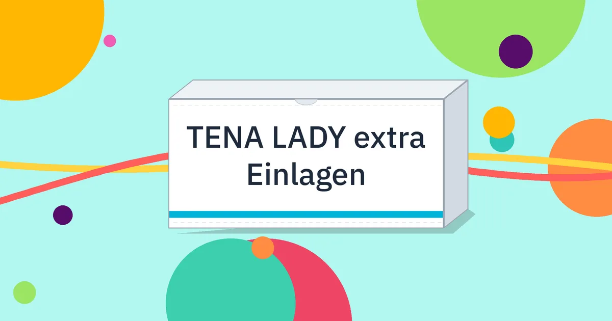 Symbolbild: Packung mit der Aufschrift TENA LADY extra Einlagen (PZN 11846846) – Verfügbarkeit und Bezug in Apotheken in Frankfurt am Main
