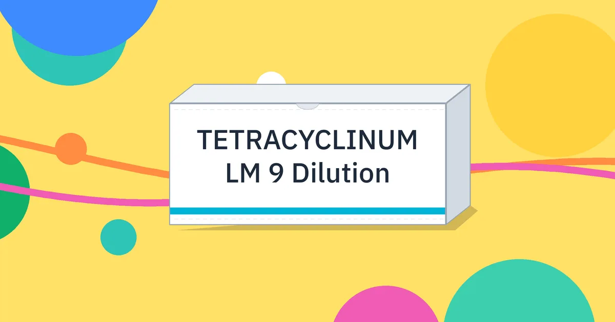 Symbolbild: Packung mit der Aufschrift TETRACYCLINUM LM 9 Dilution (PZN 13688972) – Verfügbarkeit und Bezug in Apotheken in Frankfurt am Main
