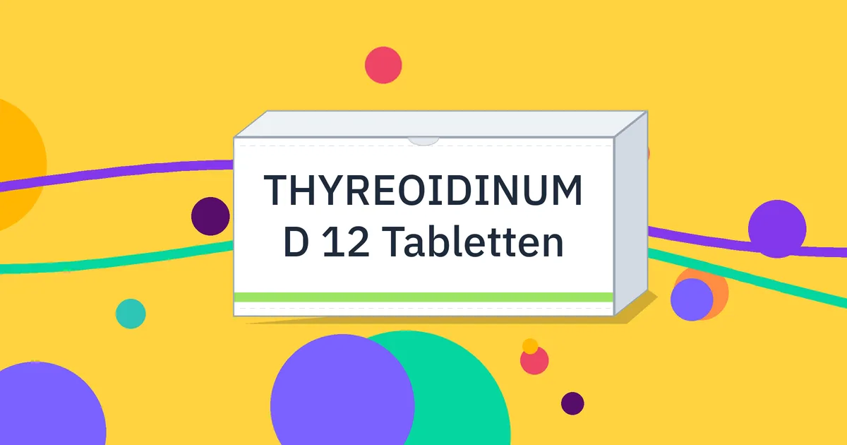 Symbolbild: Packung mit der Aufschrift THYREOIDINUM D 12 Tabletten (PZN 02119917) – Verfügbarkeit und Bezug in Apotheken in Frankfurt am Main