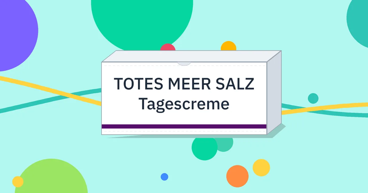Symbolbild: Packung mit der Aufschrift TOTES MEER SALZ Tagescreme (PZN 08419052) – Verfügbarkeit und Bezug in Apotheken in Frankfurt am Main