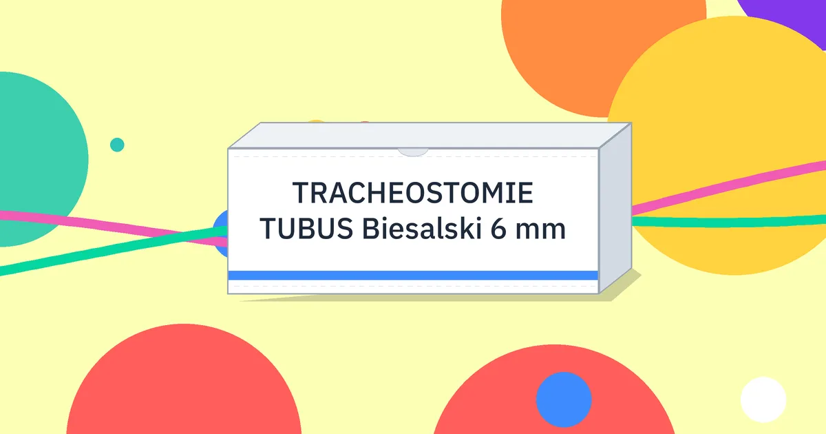 Symbolbild: Packung mit der Aufschrift TRACHEOSTOMIE TUBUS Biesalski 6 mm (PZN 16038499) – Verfügbarkeit und Bezug in Apotheken in Frankfurt am Main