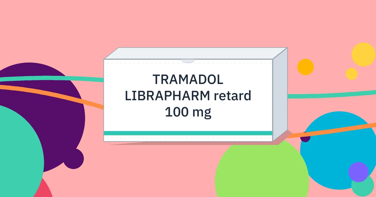 Symbolbild: Packung mit der Aufschrift TRAMADOL LIBRAPHARM retard 100 mg (PZN 06818090) – Verfügbarkeit und Bezug in Apotheken in Frankfurt am Main