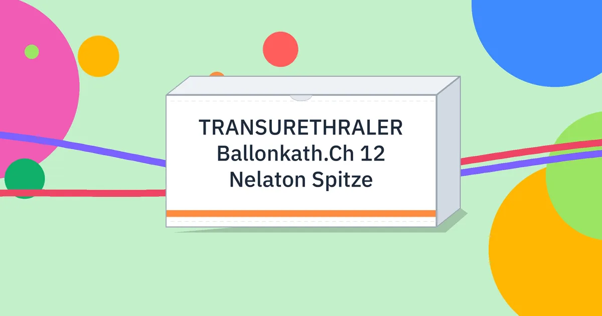 Symbolbild: Packung mit der Aufschrift TRANSURETHRALER Ballonkath.Ch 12 Nelaton Spitze (PZN 09061262) – Verfügbarkeit und Bezug in Apotheken in Frankfurt am Main