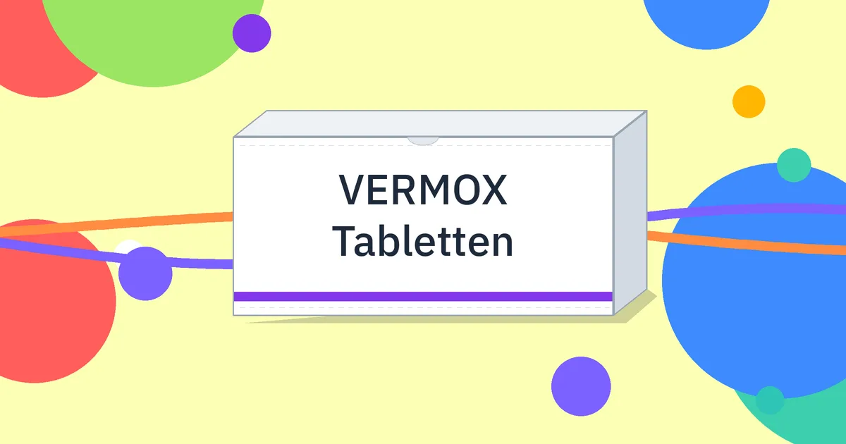 Symbolbild: Packung mit der Aufschrift VERMOX Tabletten (PZN 04966716) – Verfügbarkeit und Bezug in Apotheken in Frankfurt am Main